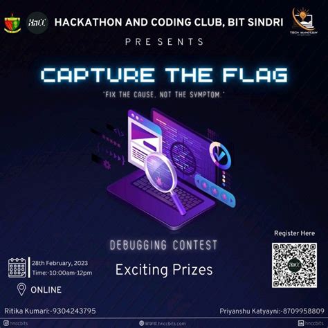 hackathon and coding club bit sindri on linkedin debugging capturetheflag