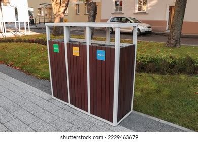 Different Sorting Bins Waste Recycling On Stock Photo 2229463679 Shutterstock