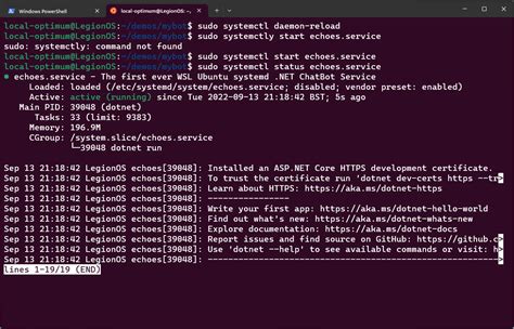 Run A Net Echo Bot As A Systemd Service On Ubuntu Wsl Ubuntu Wsl Documentation