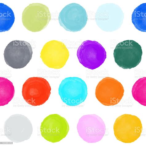 수채색 여러 가지 빛깔의 원 매끄러운 패턴 추상 배경 디자인 요소벡터 타일 손으로 그린 유치한 배경 파티 전단지 템플릿입니다 판매 배너 포스터 라벨 초대 장부 카드 및 선물