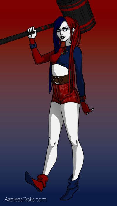 Harley Quinn Red And Blue Random Design 9 By Sharonquinn On Deviantart