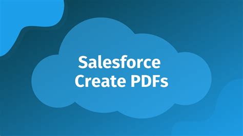Create A Pdf In Salesforce With Visualforce And Apex Youtube