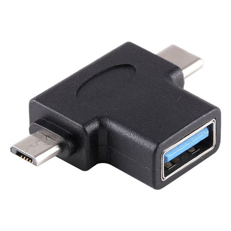 Multi Function USB Female USB C Type C Male Micro USB Male T Shape OTG Adapter
