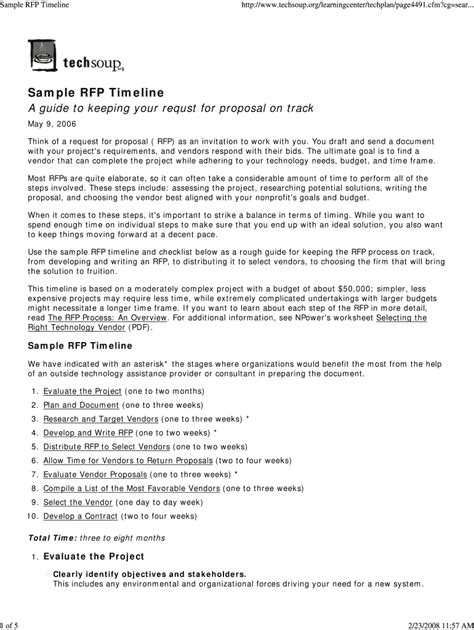 Fillable Online Sample Rfp Timeline Fax Email Print Pdffiller