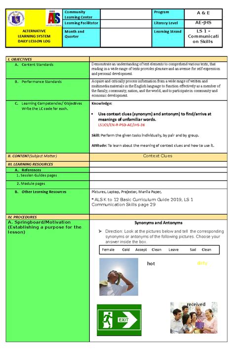 Week5 Ls3 Dll Add Subtract Similar Dissimilar Fractions Alternative Learning System Daily