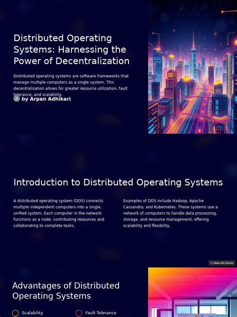 Distributed Operating Systems Harnessing The Power Of Decentralization