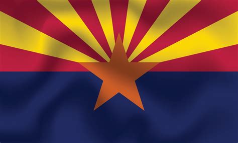 Flat Illustration Of Arizona State Flag Arizona State Flag Design