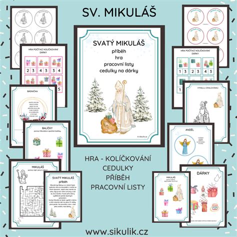 SvatÝ MikulÁŠ Příběh Hra Pracovní Listy Cedulky Na Dárky