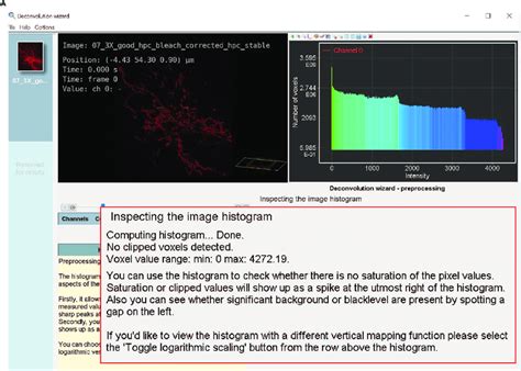 Step 14e Of The Deconvolution Process Inspecting The Image Histogram Download Scientific Diagram