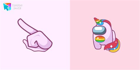 Cursor Cursor Among Us Unicorn Character For Chrome For Chrome Cursor Space