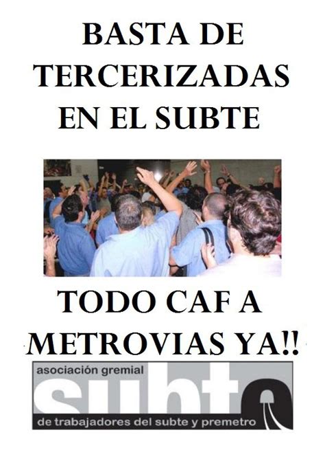 Atm Subte Los Tercerizados Del Subte Y La Lucha Por El Sindicato
