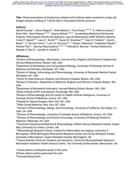 Pdf Clonal Associations Of Lymphocyte Subsets And Functional States