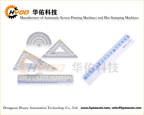 Flat Plastic Ruler Printing Machine Samples Electronics And Stationery Industry Printing