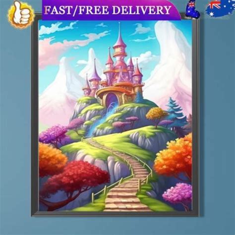 5D DIY Full Round Drill Partial AB Diamond Painting Castles Kit Decor