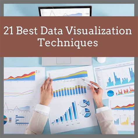 Two People Working On Papers With The Text 21 Best Data Visual Techniques
