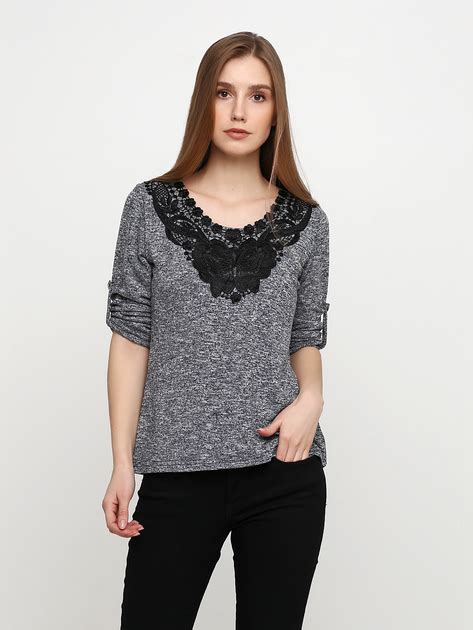 Лонгслив длинный женский Malta Ж454 38 M 42 Серый 2901000230979 в интернет магазине