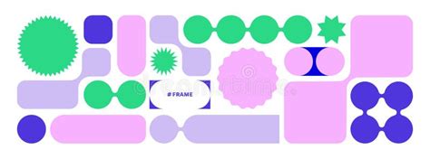 Y2k Abstract Futuristic Shapes Geometry Simple Design Elements Bento