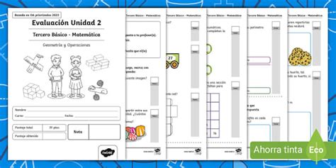 Evaluación 3º Básico Unidad 2 Matemática Twinkl Evaluación 3º Básico Unidad 2 Matemática Twinkl
