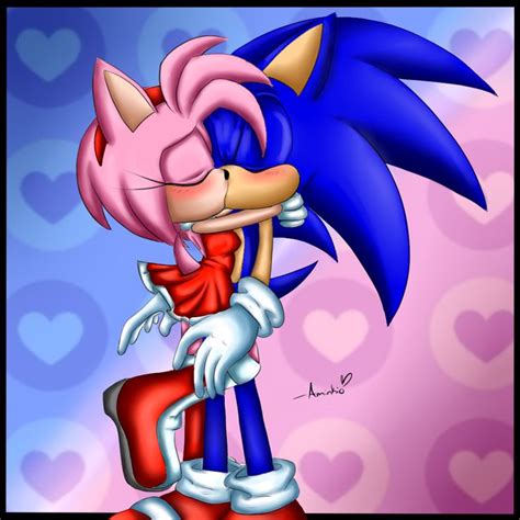 Sonic And Amy Kiss By Eokoi On Deviantart Sonic And Amy Sonic Sonic Heroes