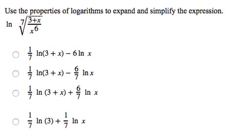 Solved Use The Properties Of Logarithms To Expand And Chegg