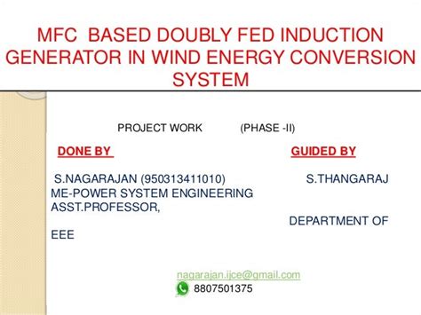 Mfc Based Doubled Fed Induction Generator In Wind Energy Conversion S