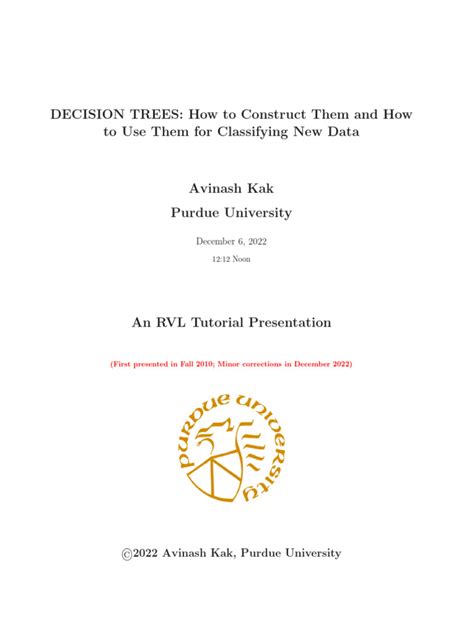 Decision Tree Classifiers Pdf Random Variable Computer Vision