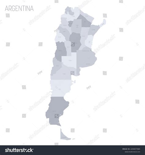 Argentina Political Map Administrative Divisions Provinces Stock Vector