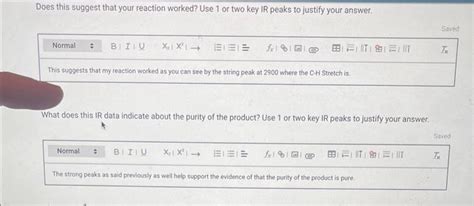 Solved Obtain An IR Spectrum Of The Product IR Spectrum Chegg Com
