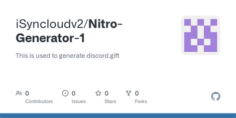 Github Isyncloudv2 Nitro Generator 1 This Is Used To Generate Discord T