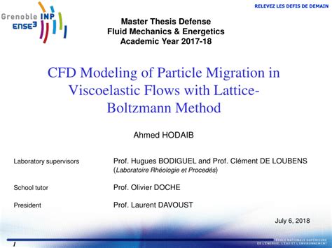 Pdf Cfd Modeling Of Particle Migration In Viscoelastic Flows With Lattice Boltzmann Method