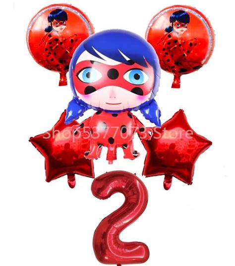 6 шт лот Божья коровка Фольга воздушные шары День рождения украшения божья коровка гелиевый