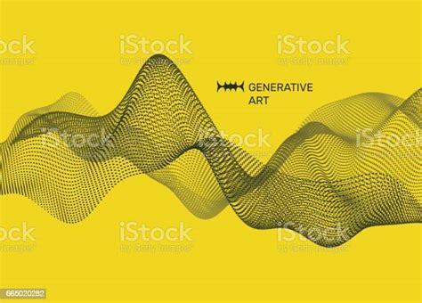 포스터 책 표지 전단지 배너에 대 한 물결 모양 배경 도트와 추상적인 벡터 일러스트입니다 3차원 형태에 대한 스톡 벡터 아트 및