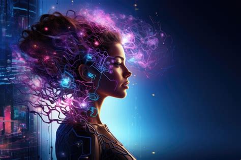 Premium Ai Image Neural Network Supercomputer In The Form Of A Beautiful Girl