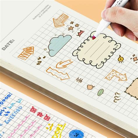 수채화 종이 낙서 그림 빈 낙서 책 세트 페인트 및 브러시 포켓 그리기 책 포함 색칠하기 책 장난감 회화 용품