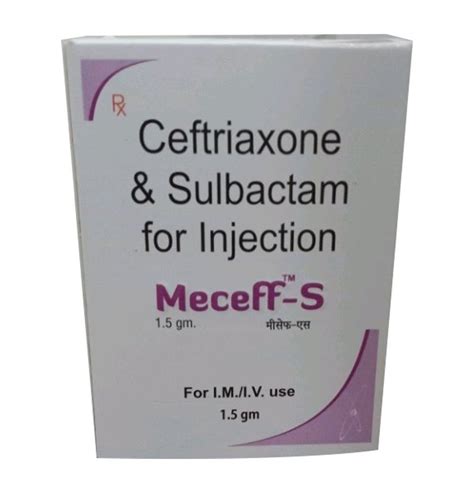 Rx Ceftriaxone Sulbactam Injection 1 5 Gm At Rs 28 Vial In Panchkula