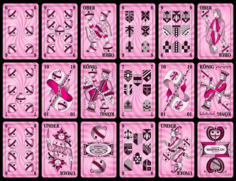 Rosa Jass 36 4 Karten Wädenswiler Spielkarten