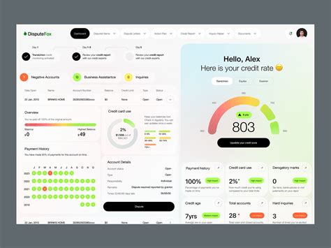 Disputefox Credit Score Dashboard By Jack R For Rondesignlab ⭐️ On