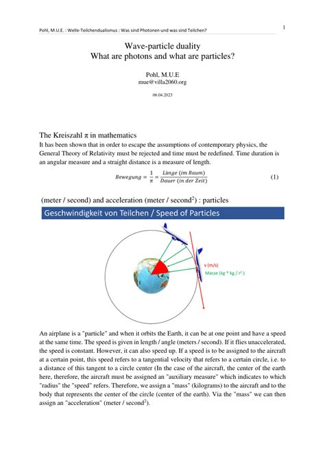 Pdf Wave Particle Duality What Are Photons And What Are Particles A