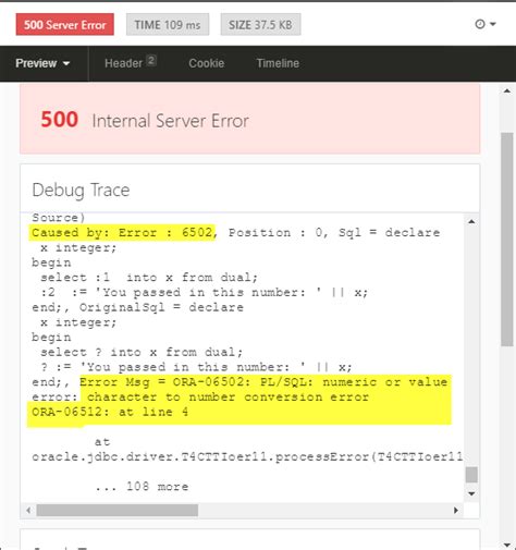 Rest Oracle Ords Remote Procedure Call Payload And Debug Stack Overflow