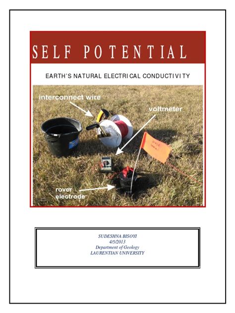 Self Potential Method Sudeshna Pdf Geophysics Physical Sciences