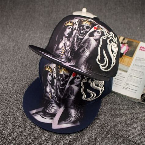 2016 New Fashion Unisex Embroidery Sex Skull Baseball Cap Hat For Men