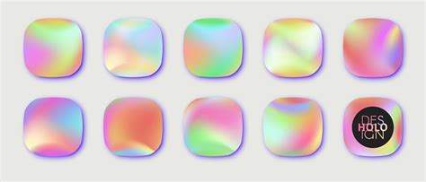 홀로그램 벡터 배경입니다 무지개 빛깔의 포 일입니다 결함이 홀로그램 파스텔 네온 무지개입니다 형판에 대한 스톡 벡터 아트 및