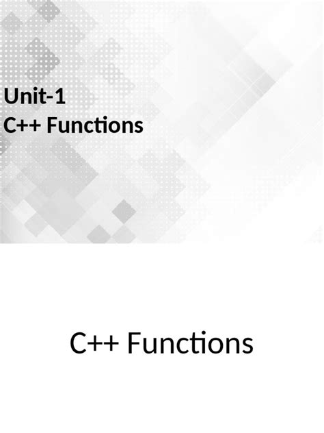 Unit 1 Functions Pdf
