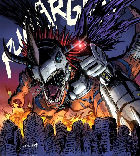 Metalgreymon Digimon Highres Cyborg Digimon Creature Sharp Teeth Solo Teeth