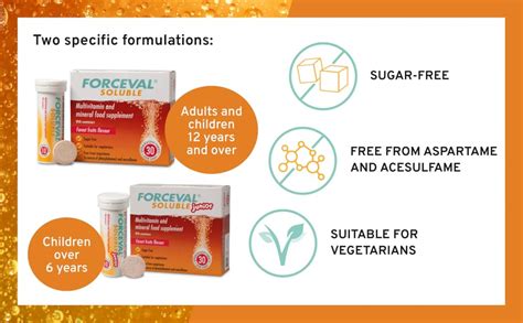 Forceval Soluble Effervescent Multivitamin Tablets 24 Key Vitamins And Minerals Including