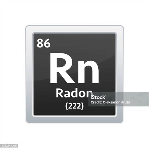 라돈 기호 주기적인 테이블의 화학 적 요소 벡터 스톡 일러스트레이션입니다 Radon Test에 대한 스톡 벡터 아트 및 기타