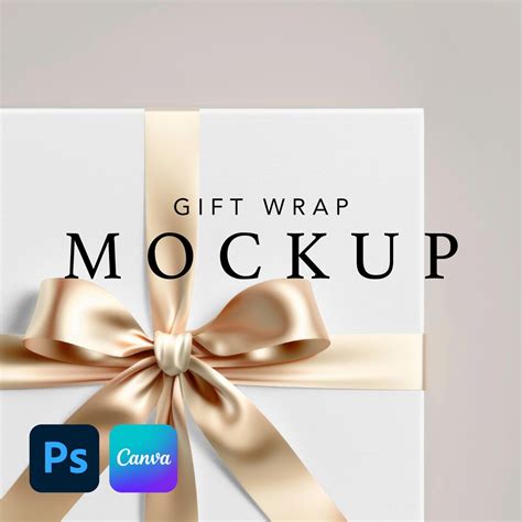 T Wrap Paper Mockup Wrapping Paper Mockup Minimalist Clear Wrapping Paper Mock Up Canva