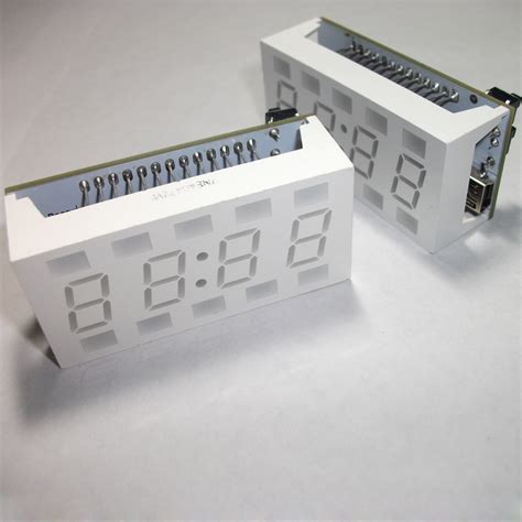 Funny Simple Digit DIY Digital LED Clock Kit White Desktop Electronic Mini Clock DIY Kit