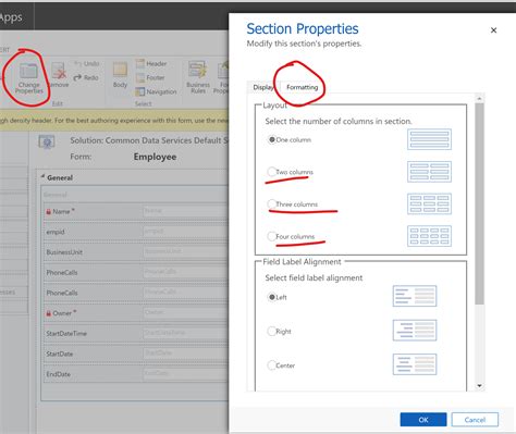 Column Layout Dropdown Missing From Formatting Sec Power Platform Community