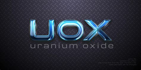 Premium Vector Metallic Text Uranium Oxide Editable Text 3d Shine
